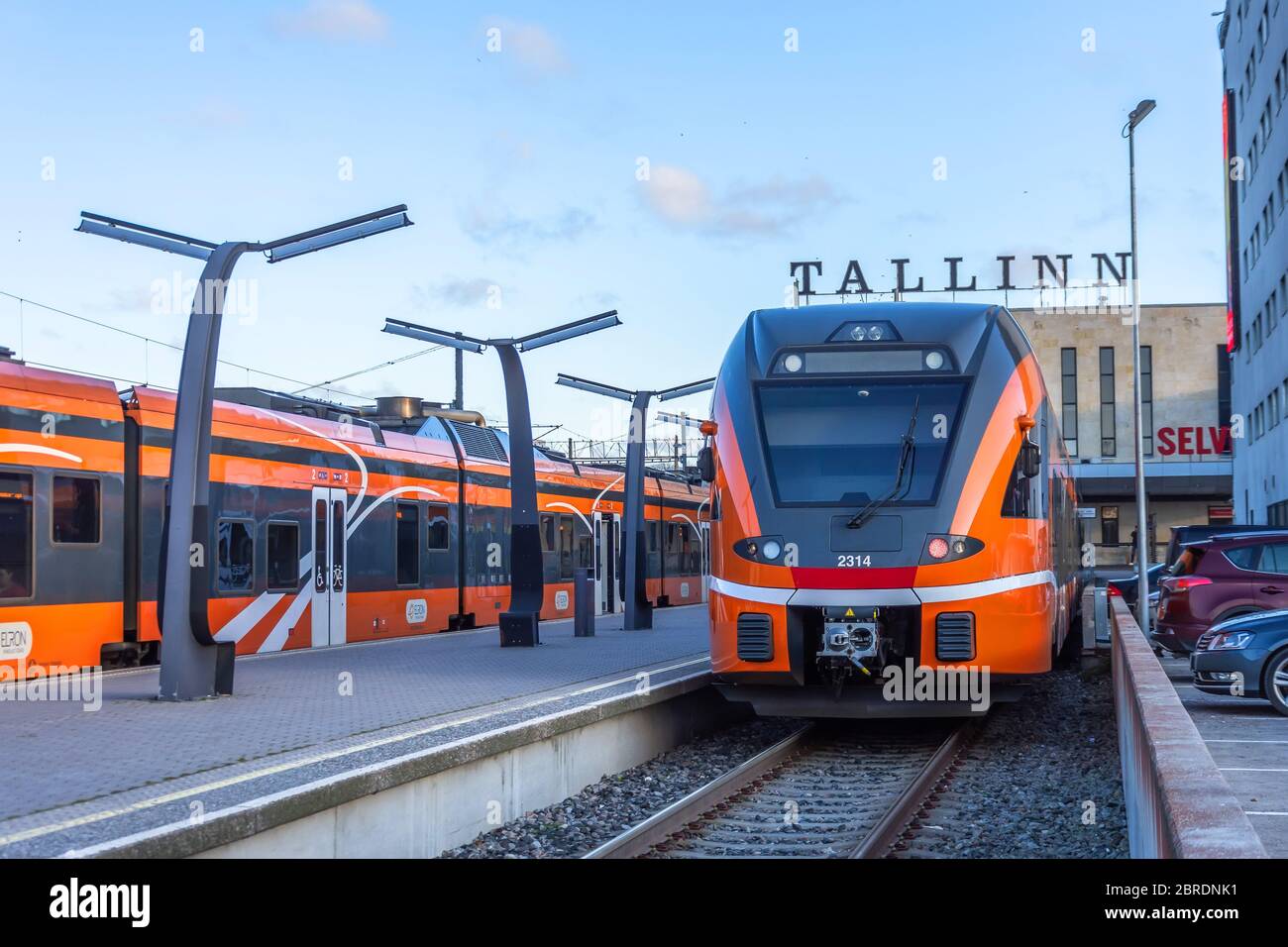 Tallinn Balti Jaam railway station. Estonia, Tallinn 30 november 2019 ...