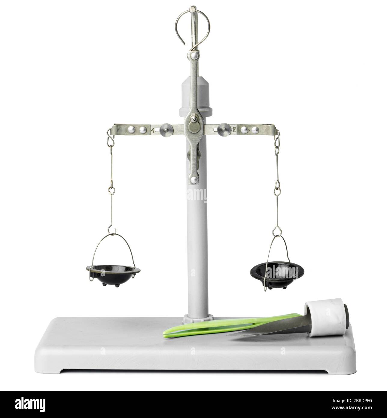 Mini weight scales isolated on white background Stock Photo - Alamy