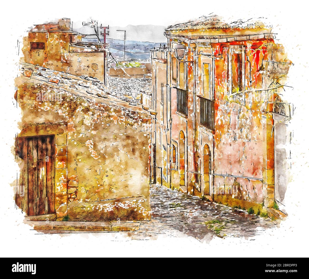 Sicilian village Cut Out Stock Images & Pictures - Alamy