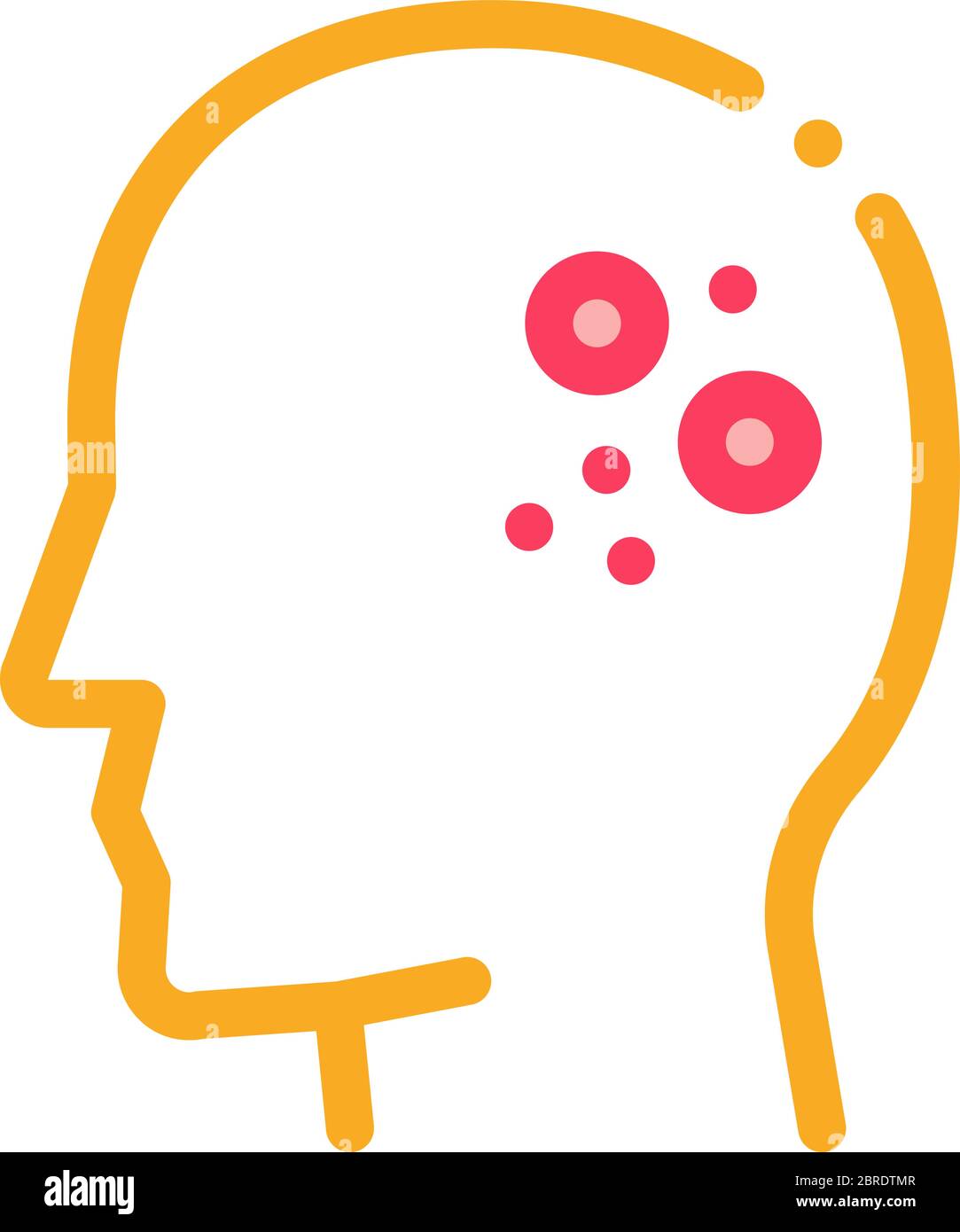 main problem of dermatitis icon vector outline illustration Stock ...