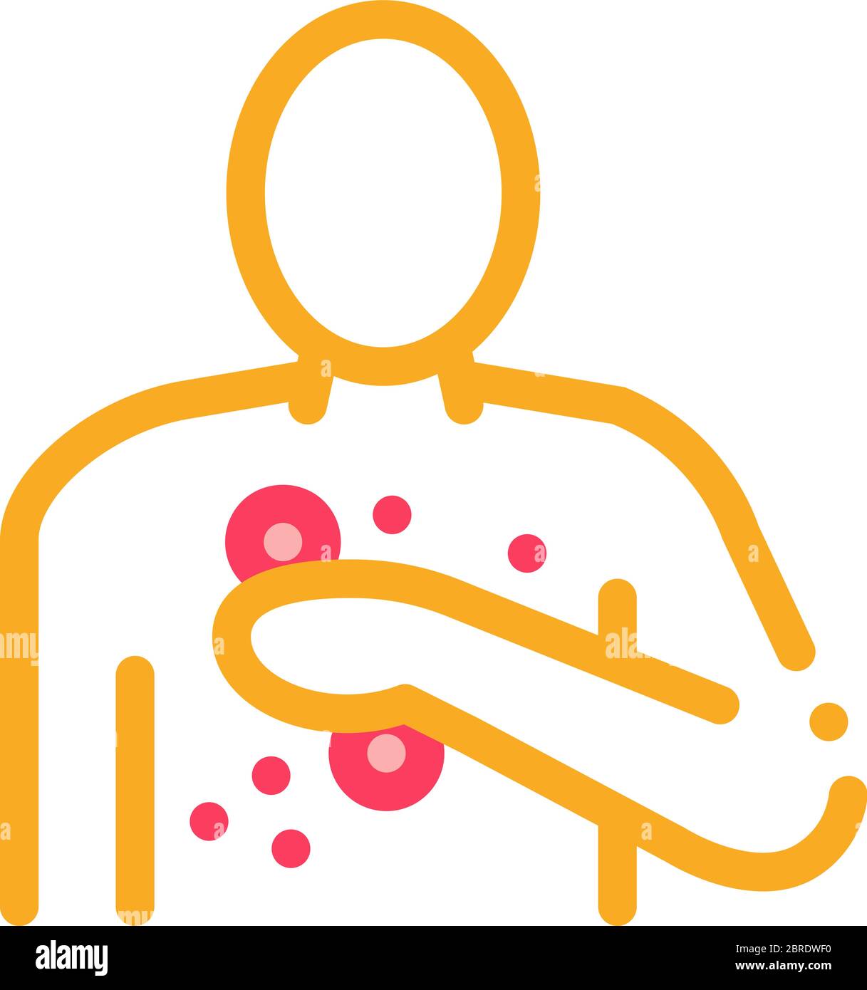 human rash problem icon vector outline illustration Stock Vector Image ...