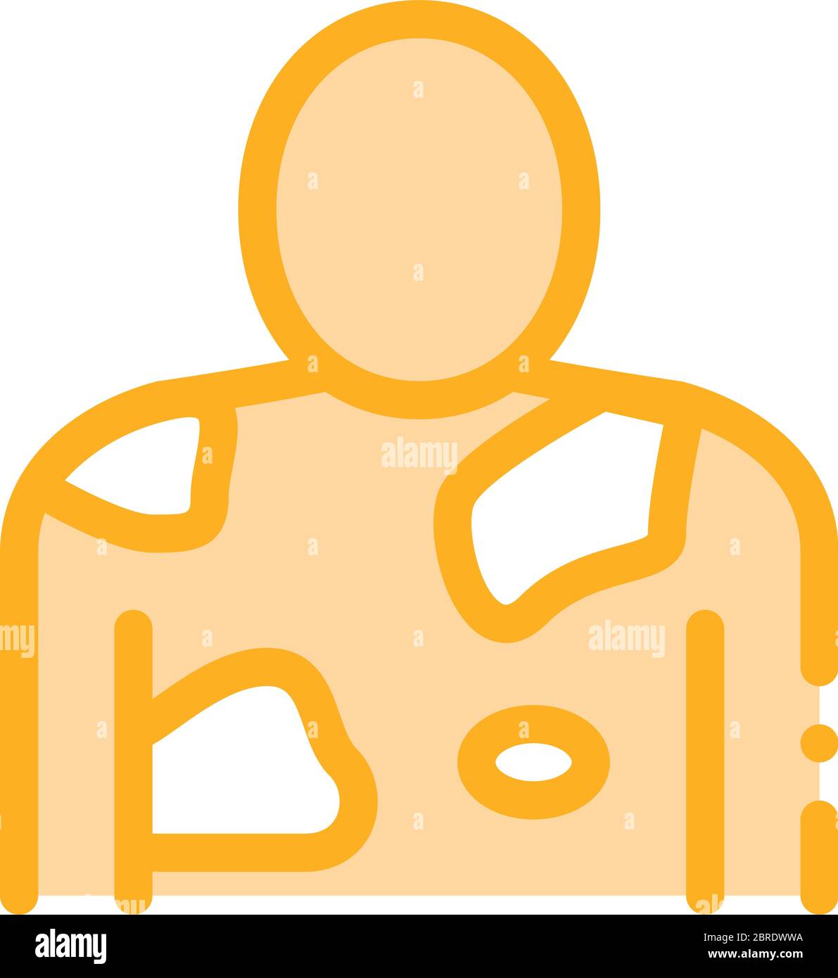 vitiligo problem icon vector outline illustration Stock Vector Image ...