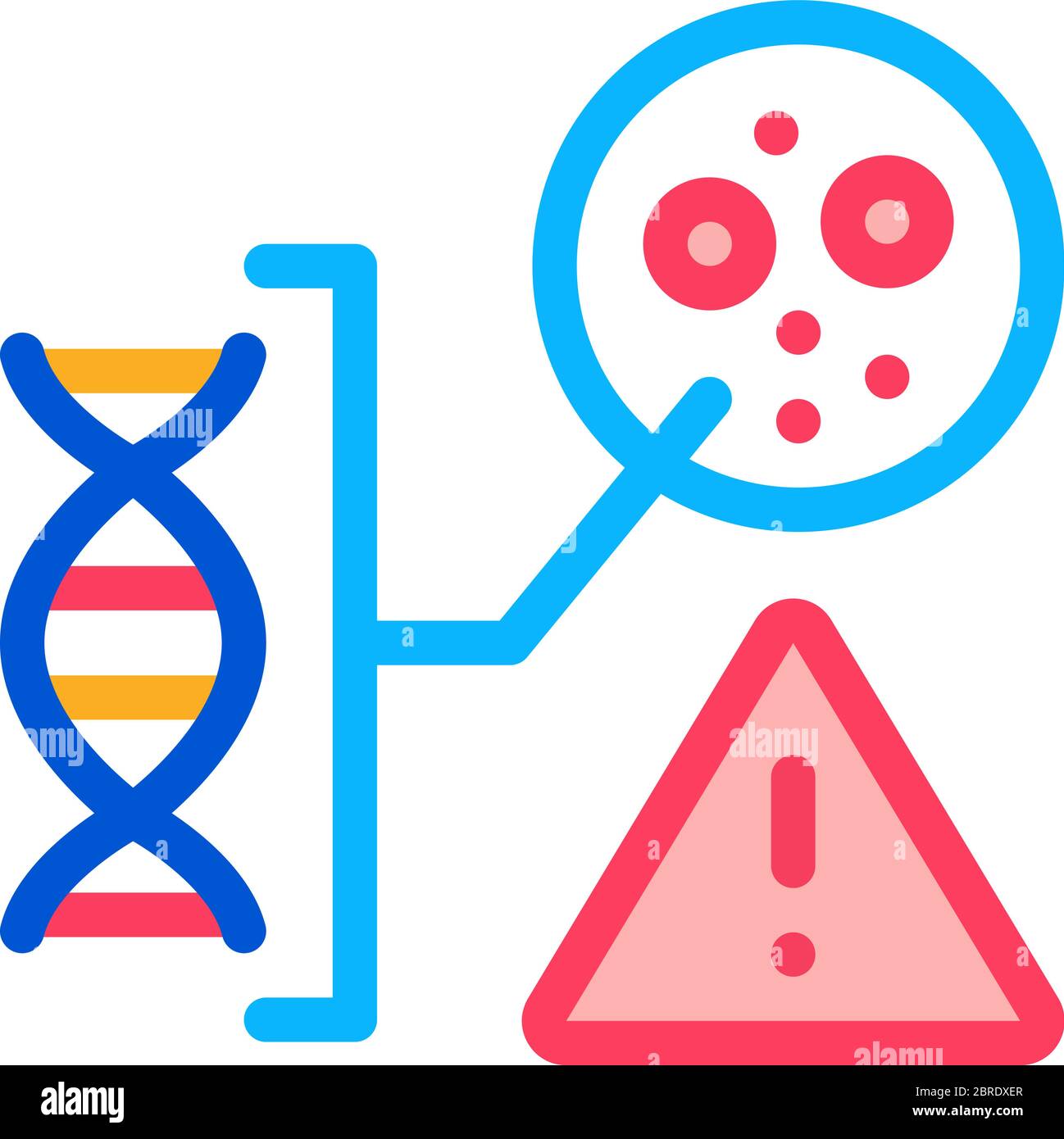 blood dna skin problem icon vector outline illustration Stock Vector ...