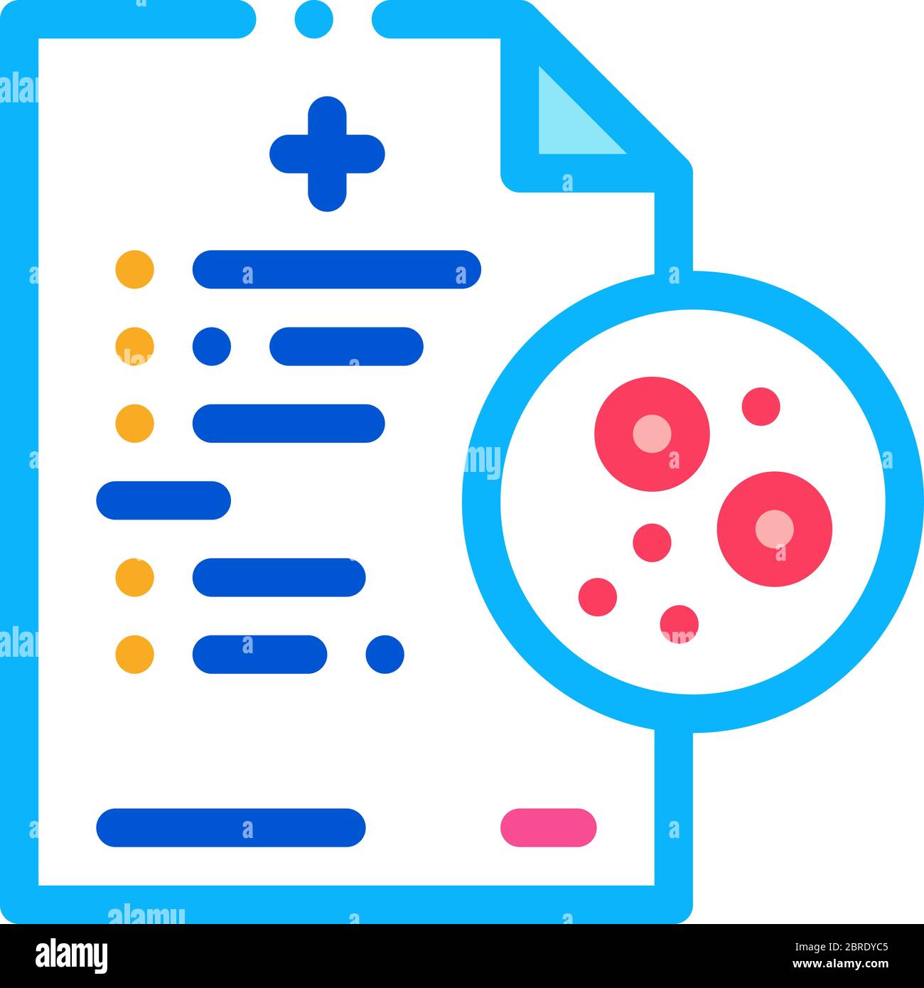 written report on skin problems icon vector outline illustration Stock ...