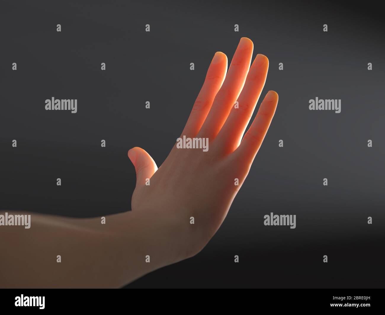 human hand reaches for the light Stock Photo - Alamy