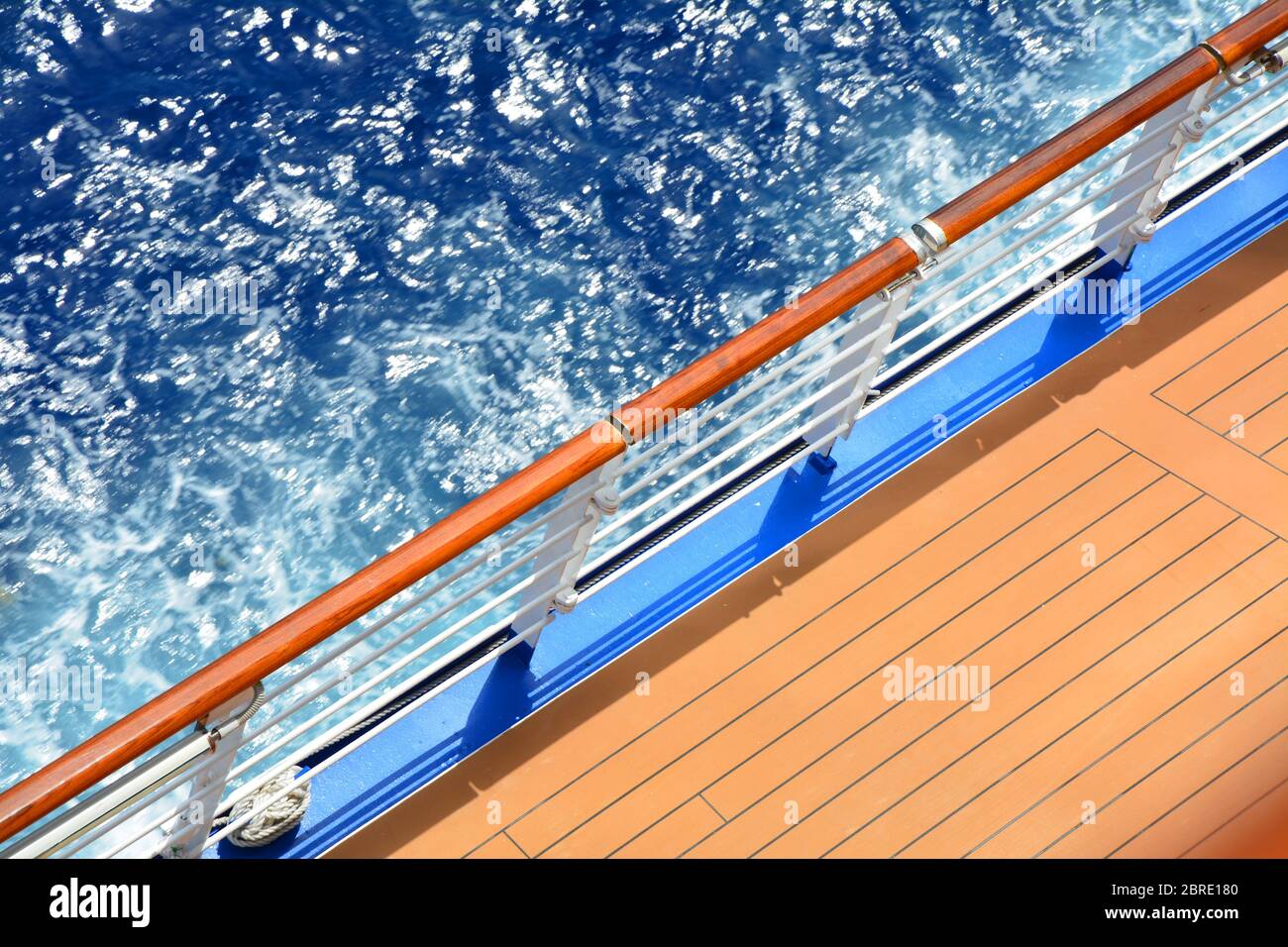 Open deck on cruise ship, sea view Stock Photo - Alamy