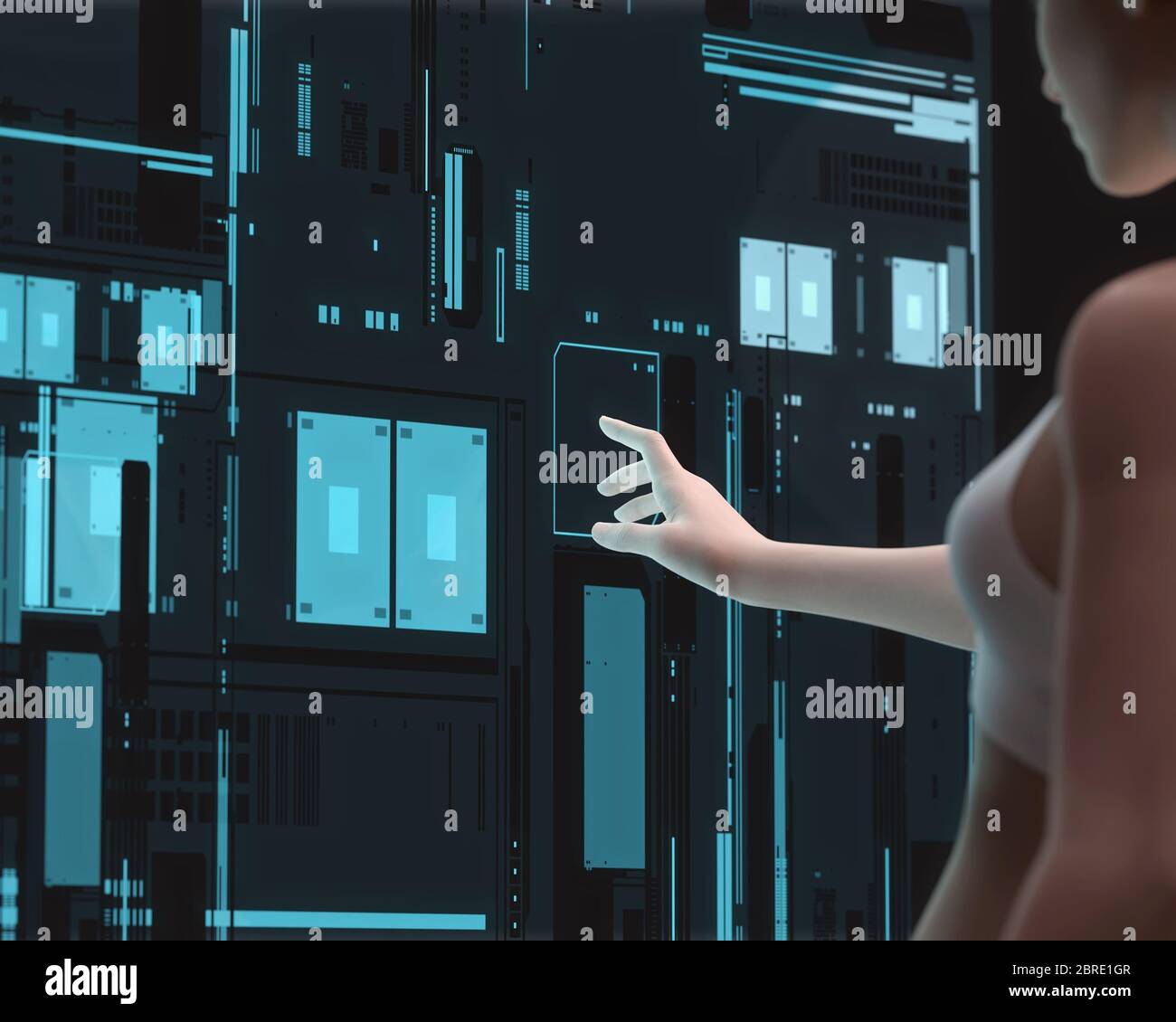 Futuristic house concept touch screen hi-res stock photography and ...