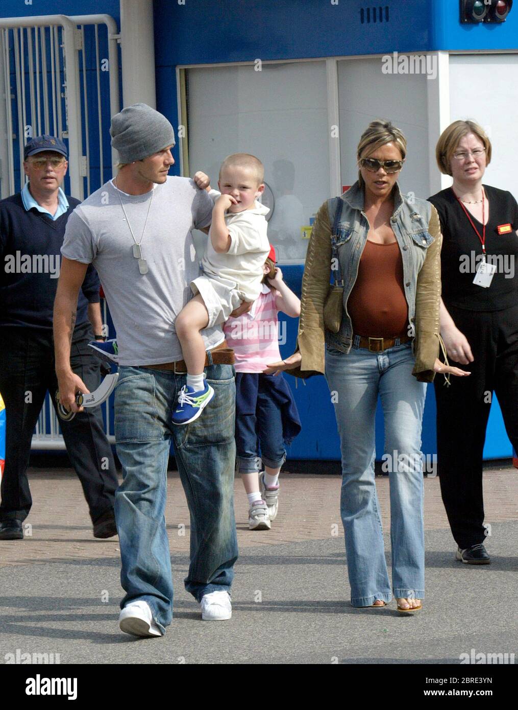 Footballer David Beckham and singer Victoria Beckham take Brooklyn ...