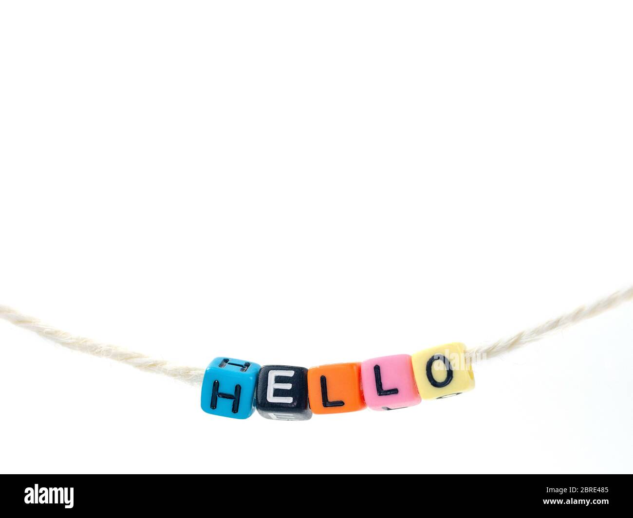 Top view hello sign written hi-res stock photography and images - Alamy