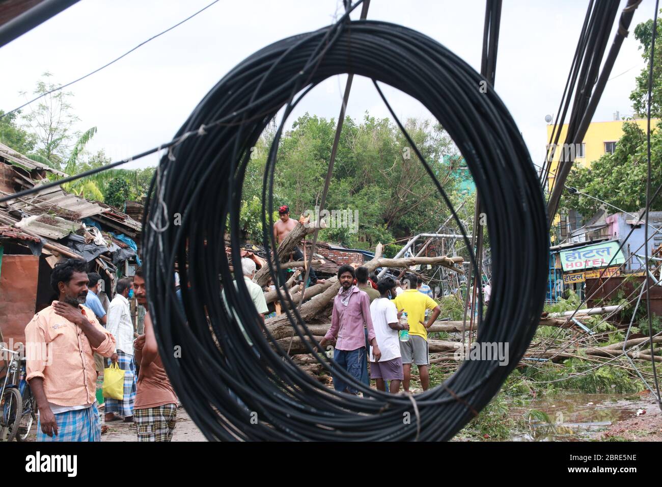 Kolkata, India. 21st May, 2020. The damaged after cyclone Amphan hit ...