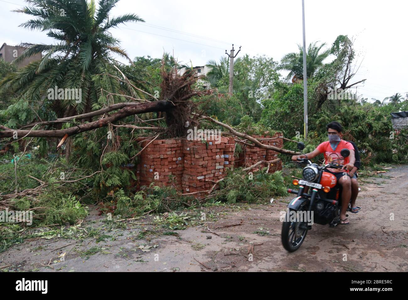 Kolkata, India. 21st May, 2020. The damaged after cyclone Amphan hit ...