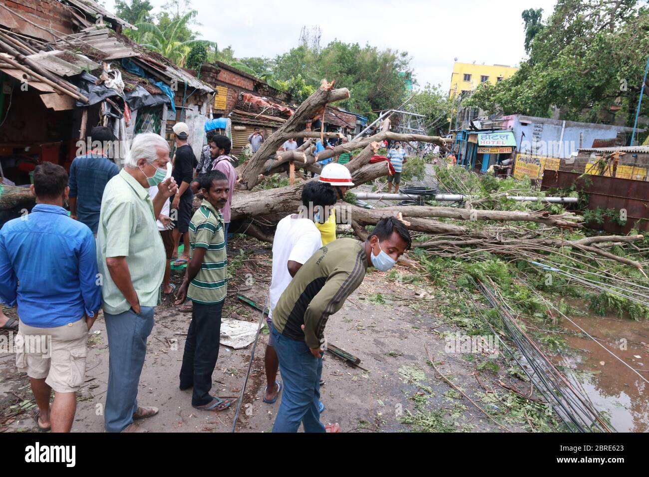 Kolkata, India. 21st May, 2020. The damaged after cyclone Amphan hit ...