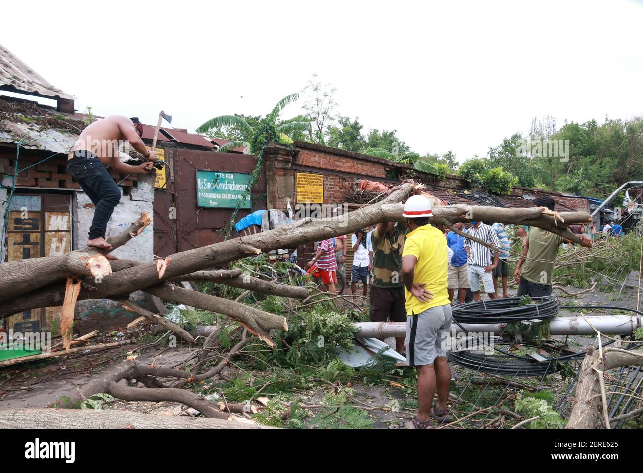 Kolkata, India. 21st May, 2020. The damaged after cyclone Amphan hit ...