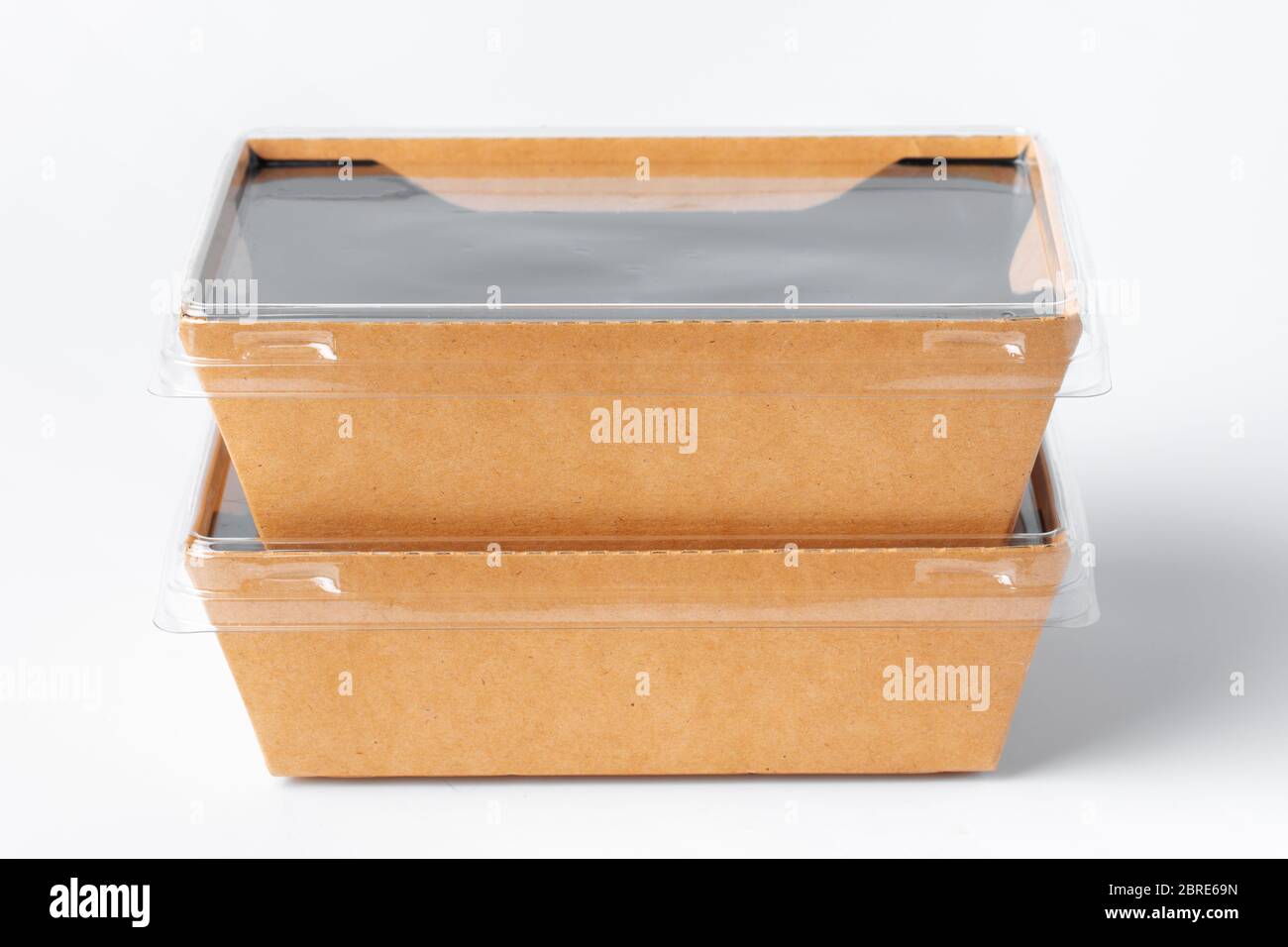 Cardboard brown food box pack isolated on white background Stock Photo ...