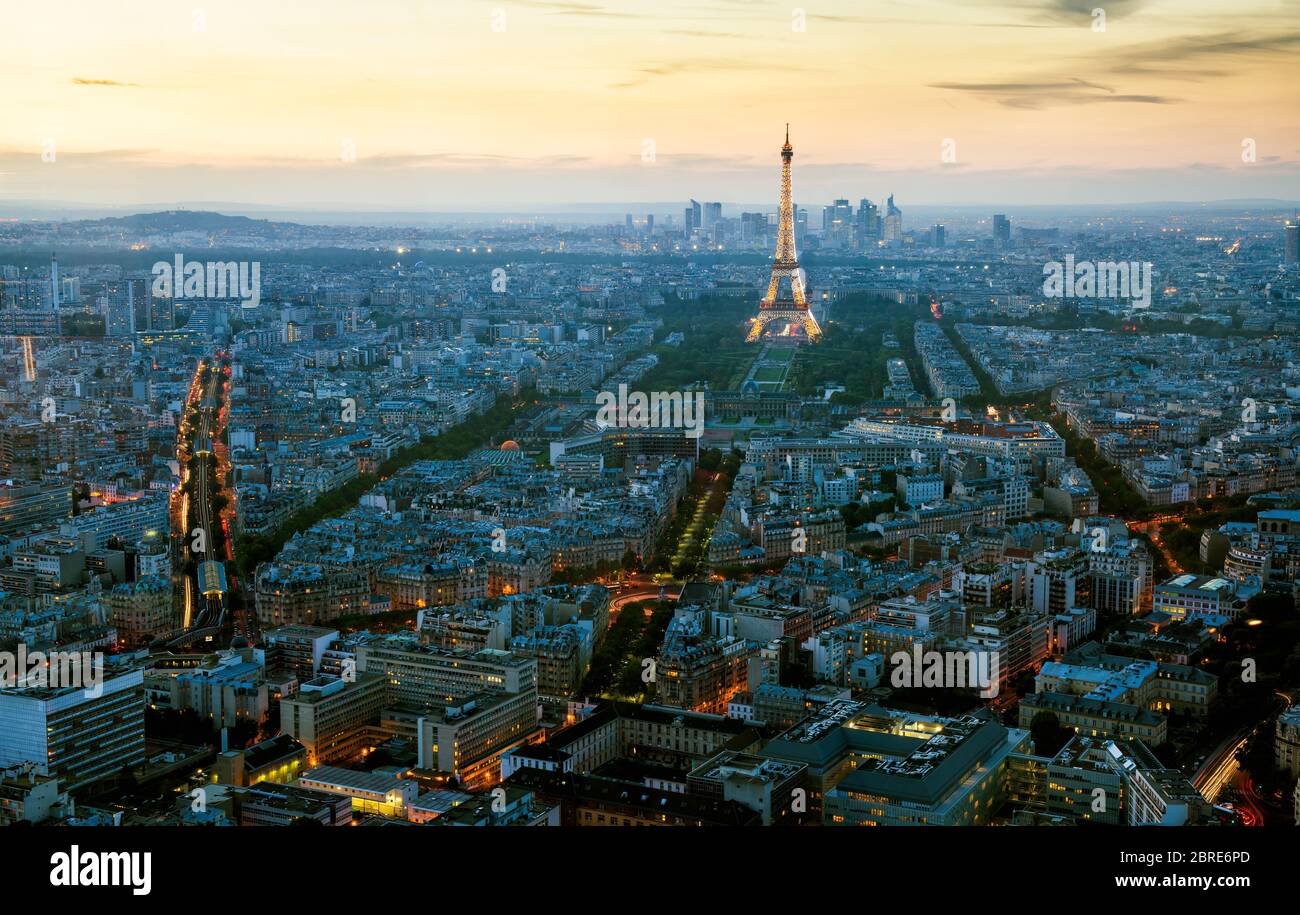 Place paris aerial hi-res stock photography and images - Alamy