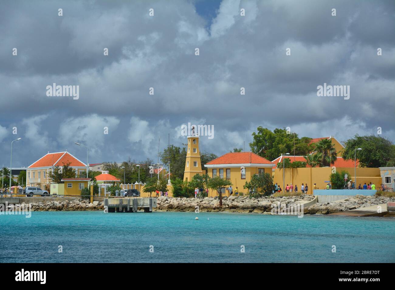 BONAIRE, CARIBBEAN - MARCH 26, 2017 : Promenade in Kralendijk, capital ...