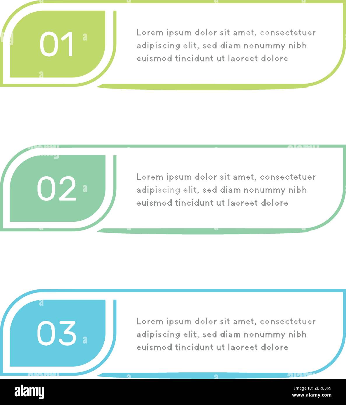 Three steps infographic elements, colorful timeline, subscription plans ...