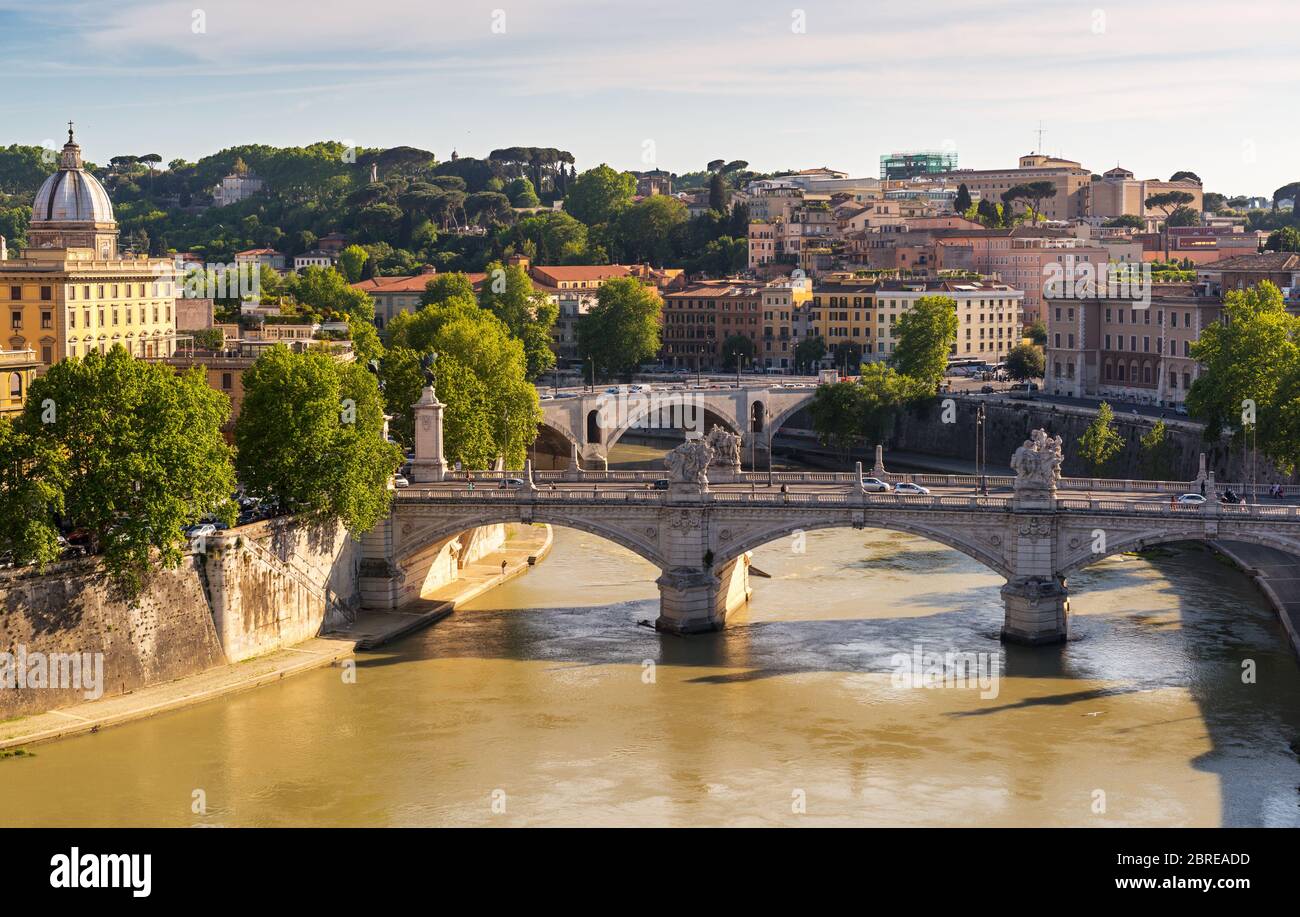 View of Rome from Castel Sant`Angelo Stock Photo - Alamy