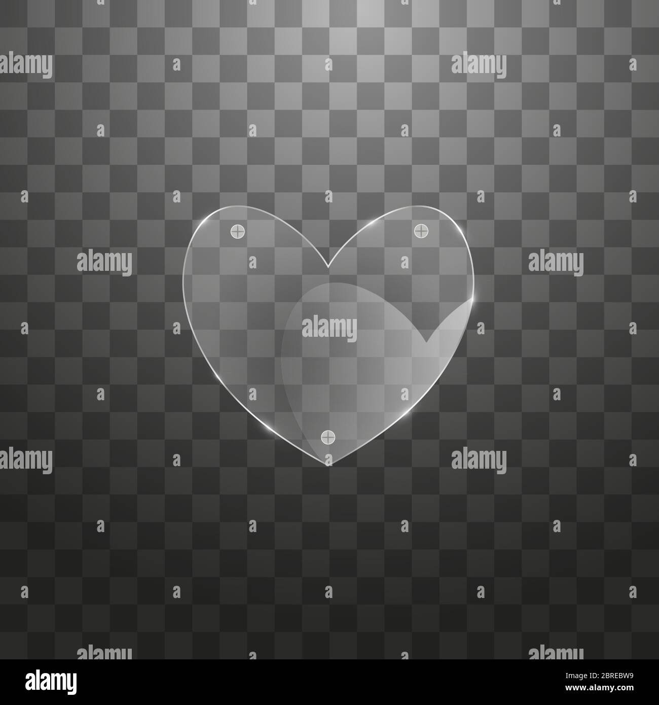 Vector modern glass heart on sample background. Eps10 Stock Vector ...
