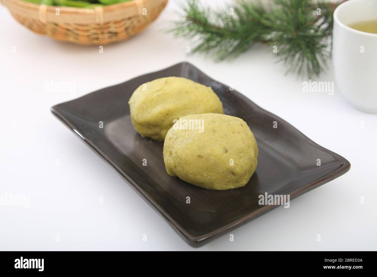 Rice cakes with Crashed Sweet Bean sauce Stock Photo - Alamy