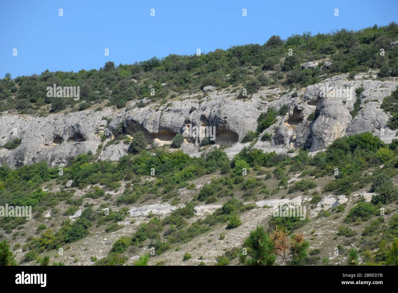 Ancient quarries in the rocks. Evidence of an ancient highly developed ...