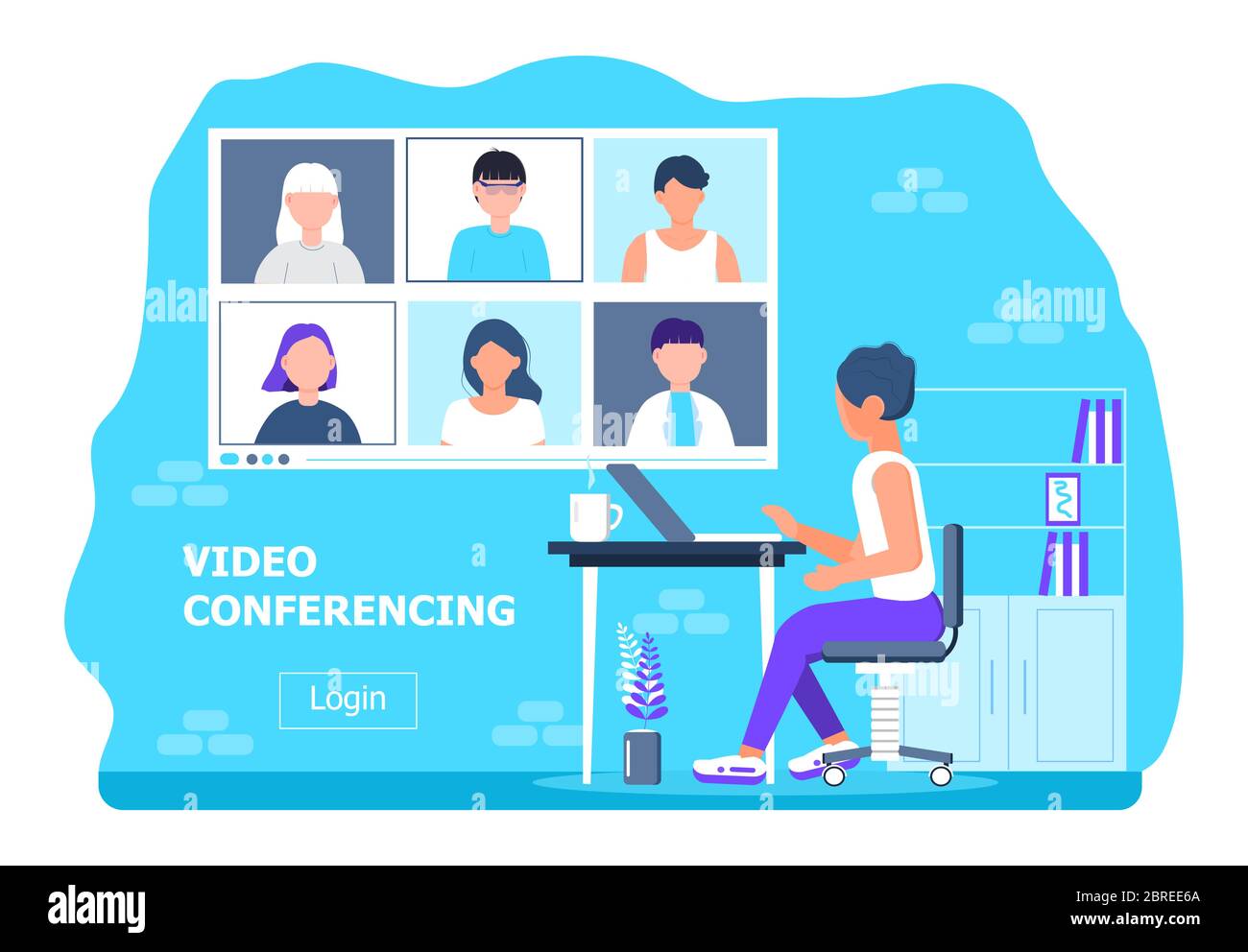 Interview zoom call Stock Vector Images - Alamy