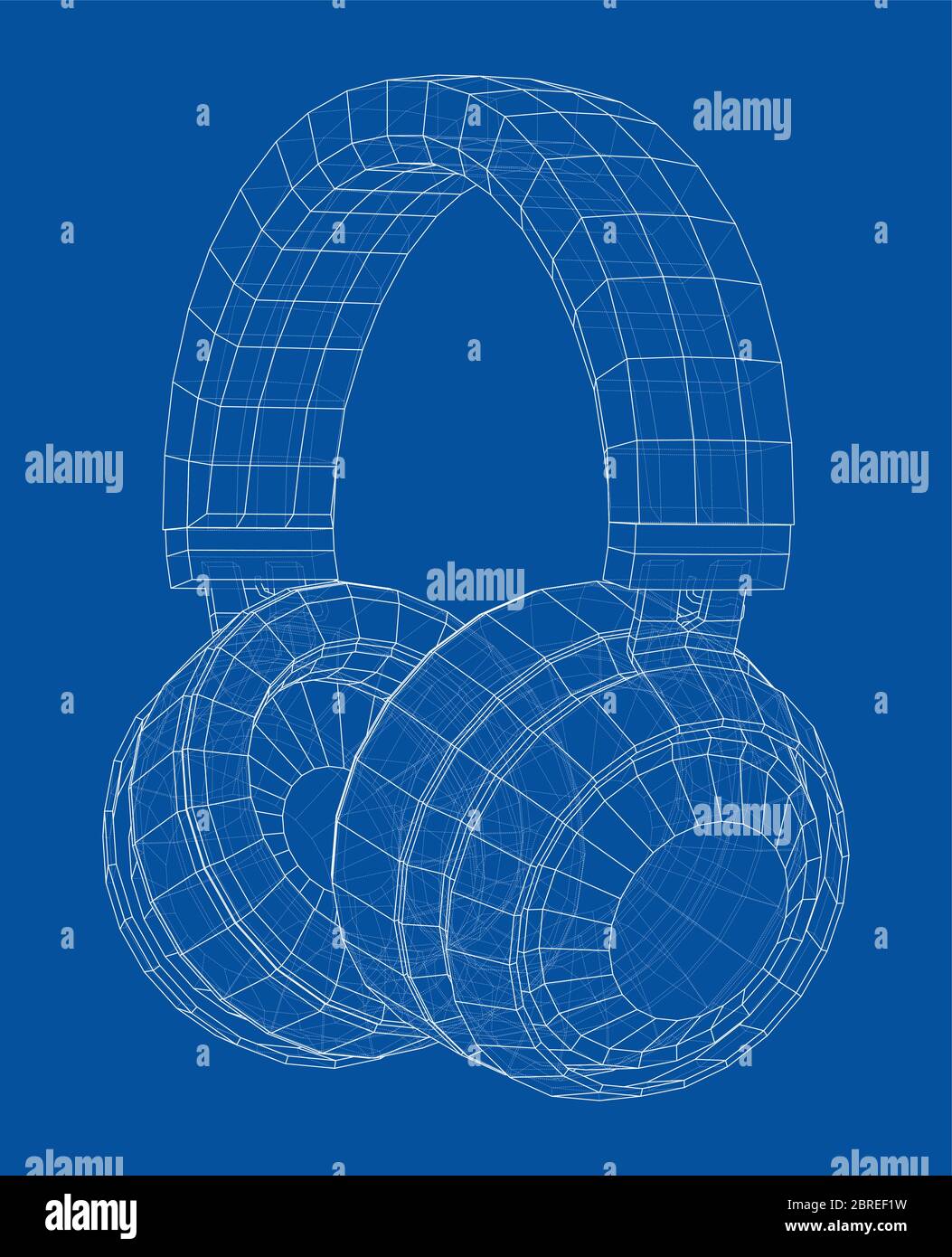 Headphones concept outline. Vector Stock Vector Image & Art - Alamy