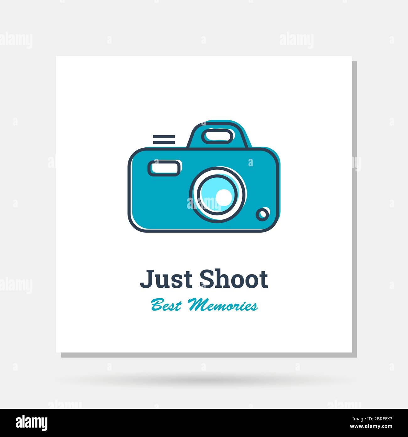 Vector simple company logo example with Photo Camera - Just Shoot Stock ...