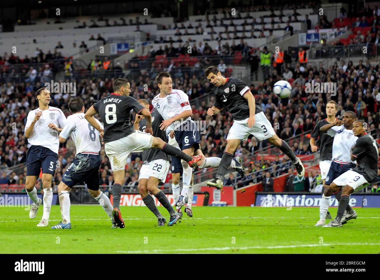 LONDON, UK. MAY 28: John Terry (England captain, 6) heads in the ...