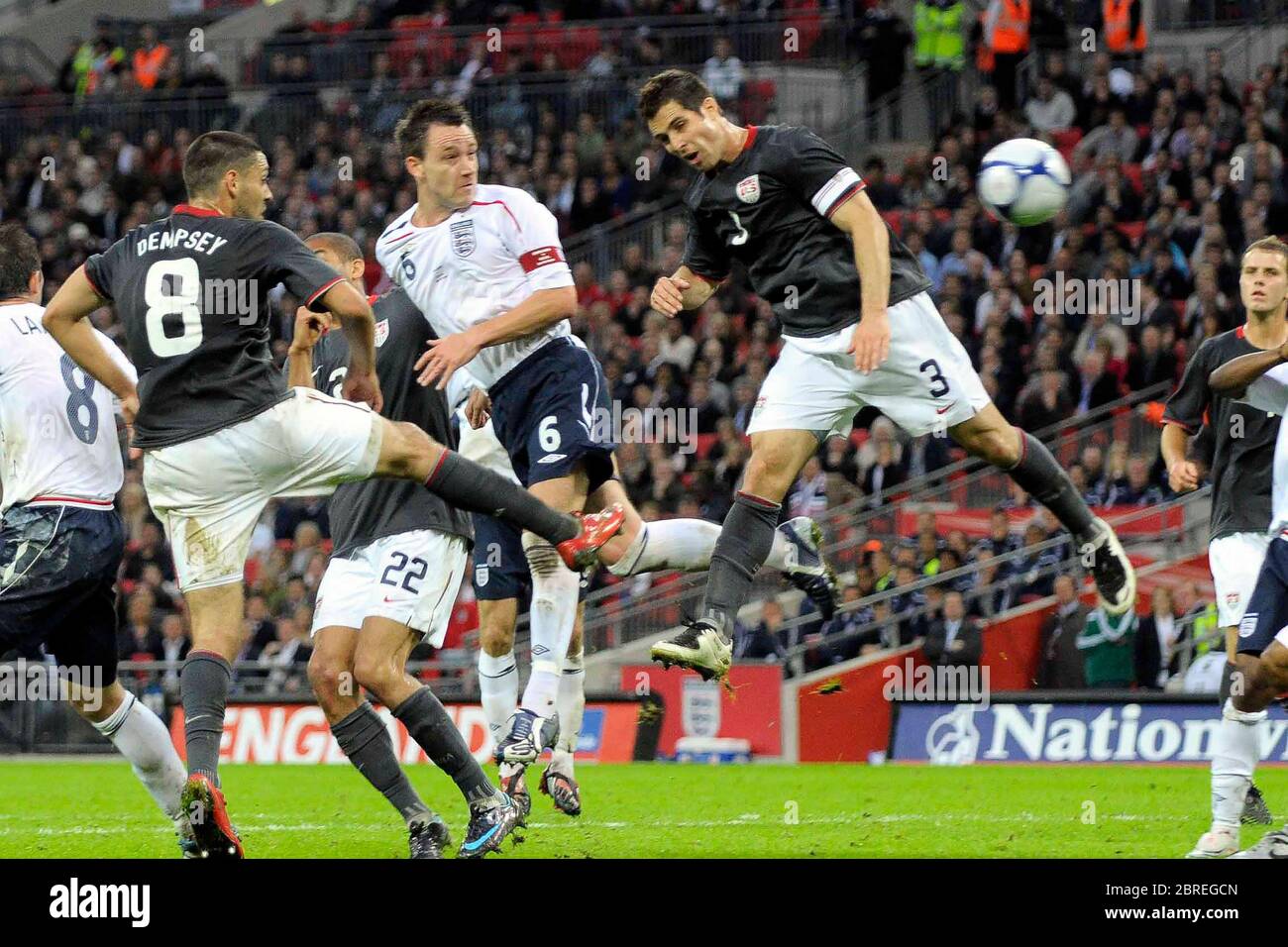 LONDON, UK. MAY 28: John Terry (England captain, 6) heads in the ...