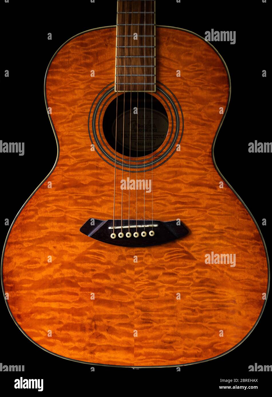 Strings acoustic guitar on black hi-res stock photography and images ...