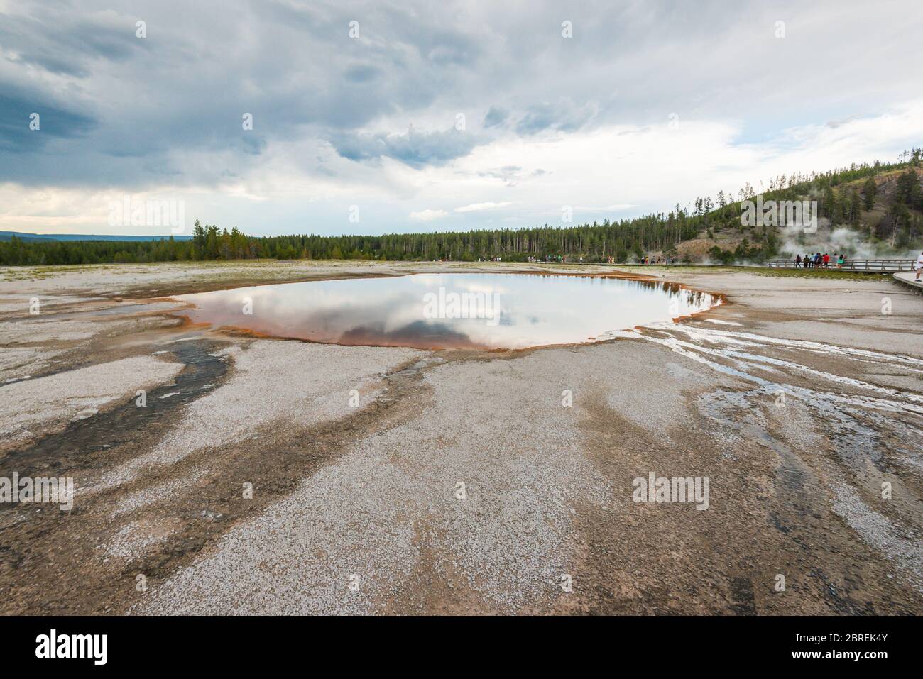 some scenic view of landscape in geysers area in yellow stone,Wy,usa ...