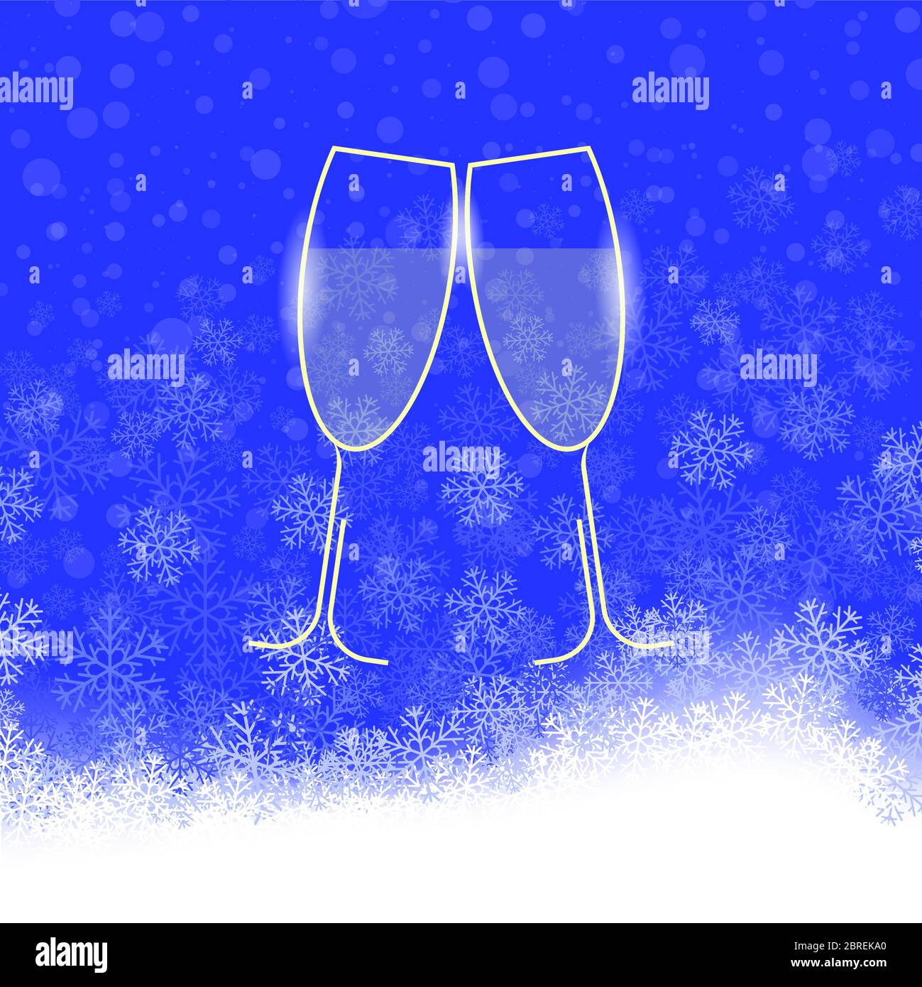 Blue Snowflake Cocktail Drink