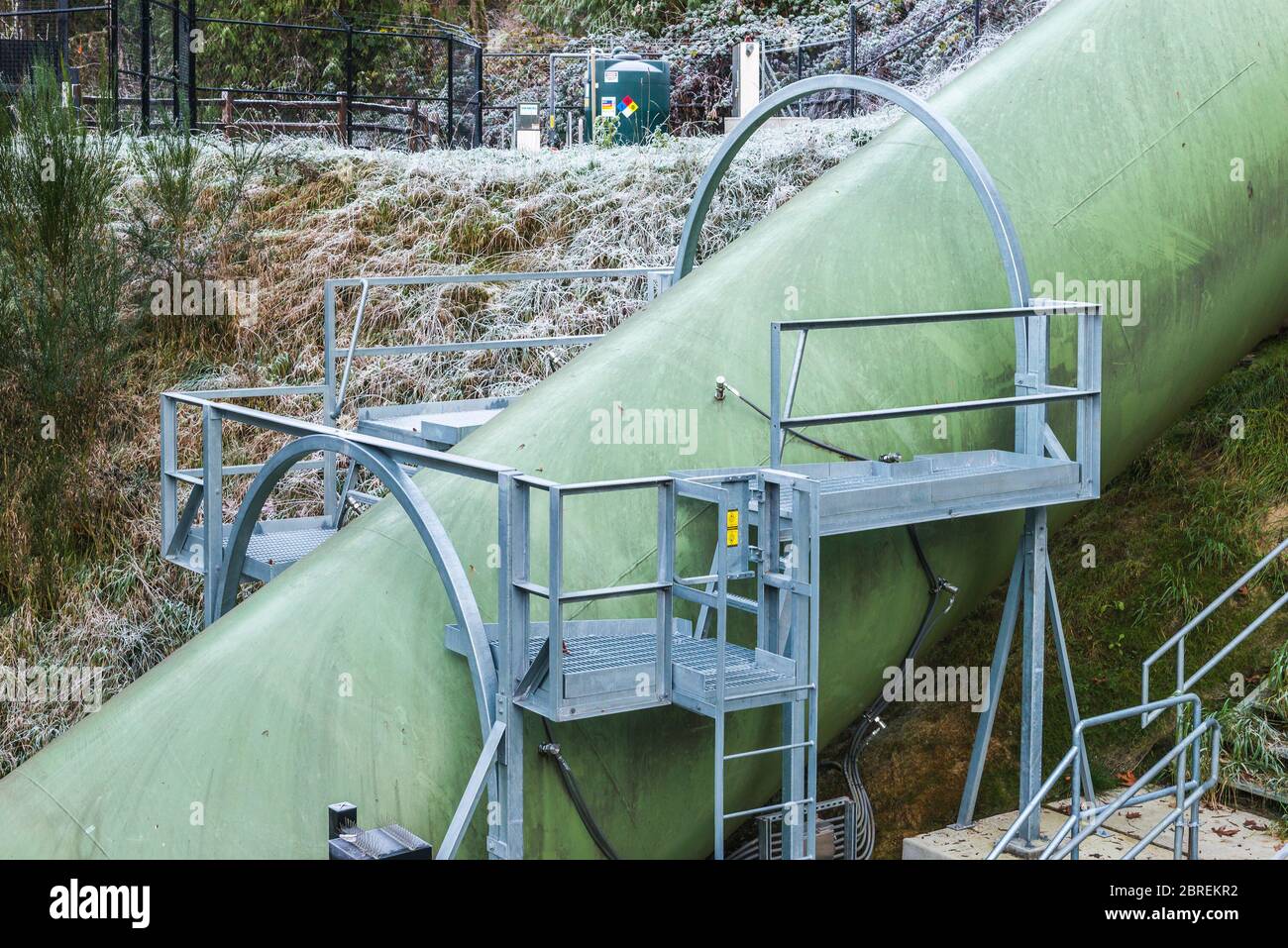 double green penstock for transfer a lot of water for generate electric ...