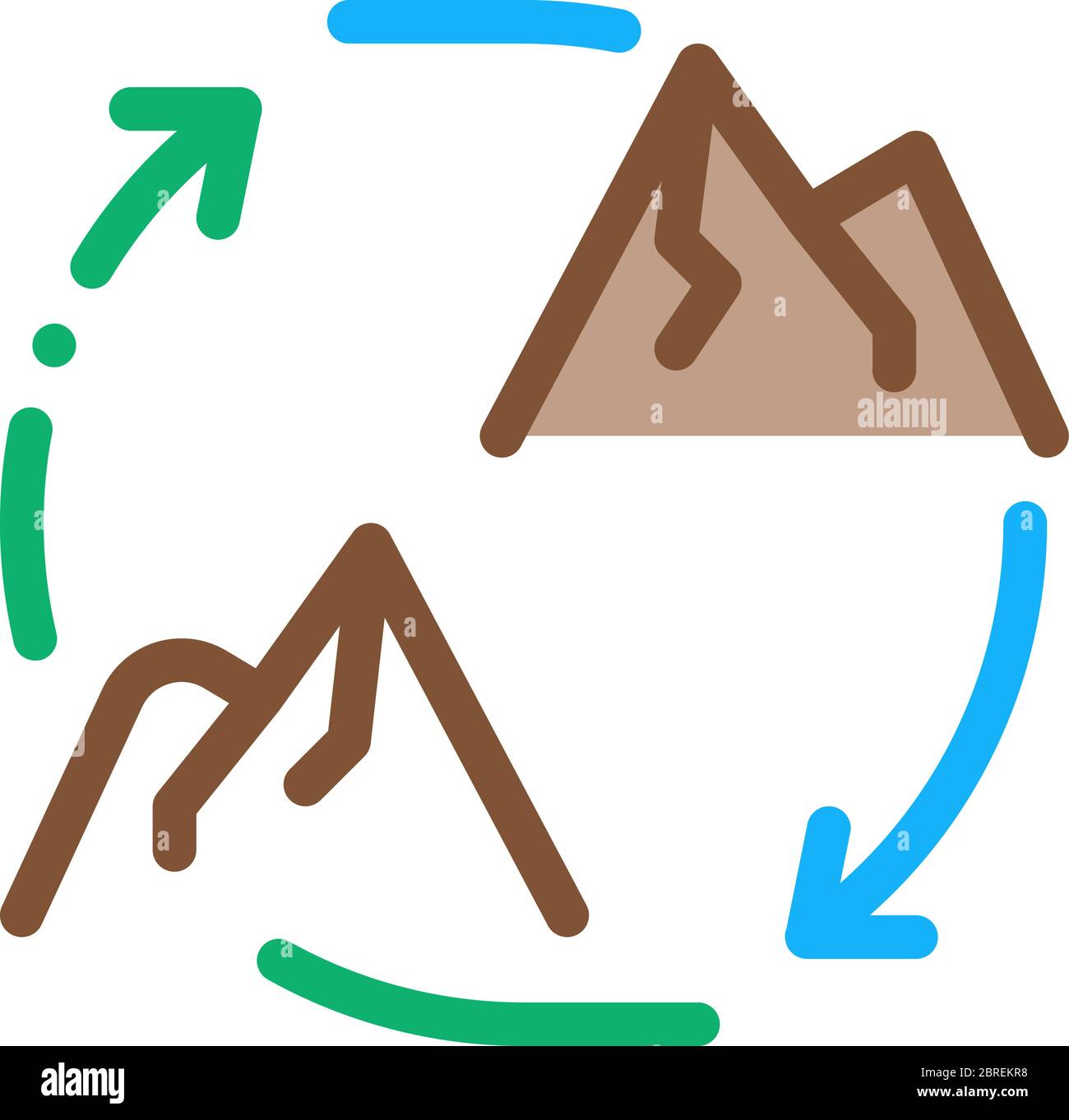 running between hills of al-safa and al marva icon vector outline ...