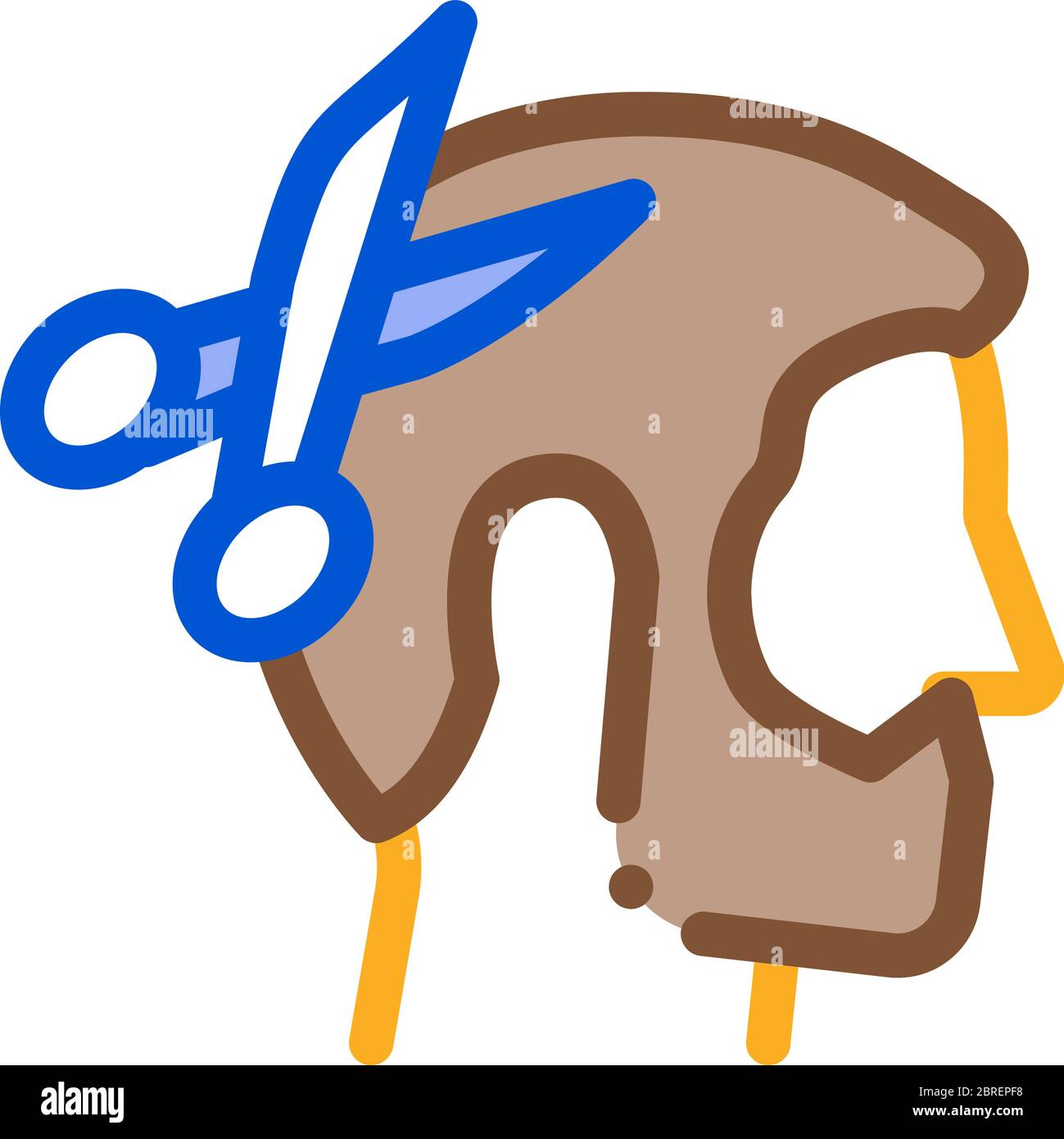 muslim man haircut icon vector outline illustration Stock Vector Image ...