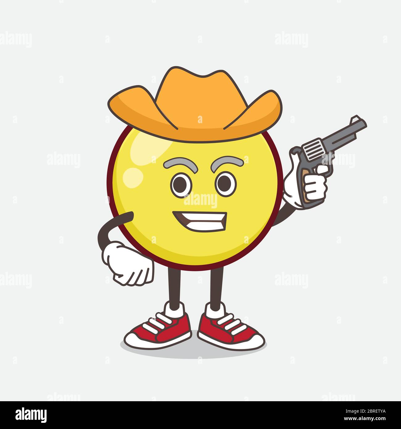 An illustration of Yellow Ball Emoticon cartoon mascot character ...