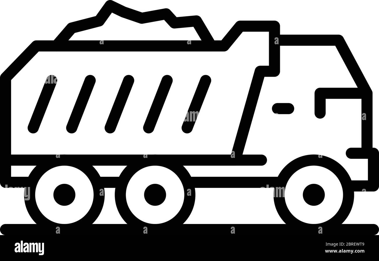 Full sand tipper icon, outline style Stock Vector Image & Art - Alamy