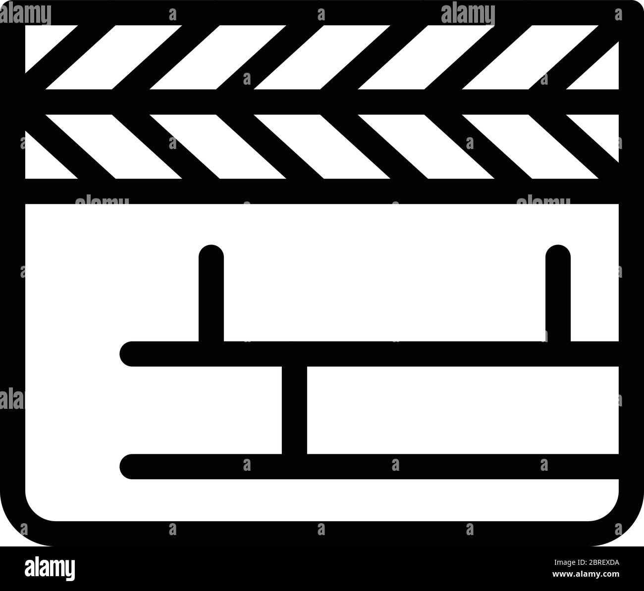 Closed clapper icon, outline style Stock Vector Image & Art - Alamy