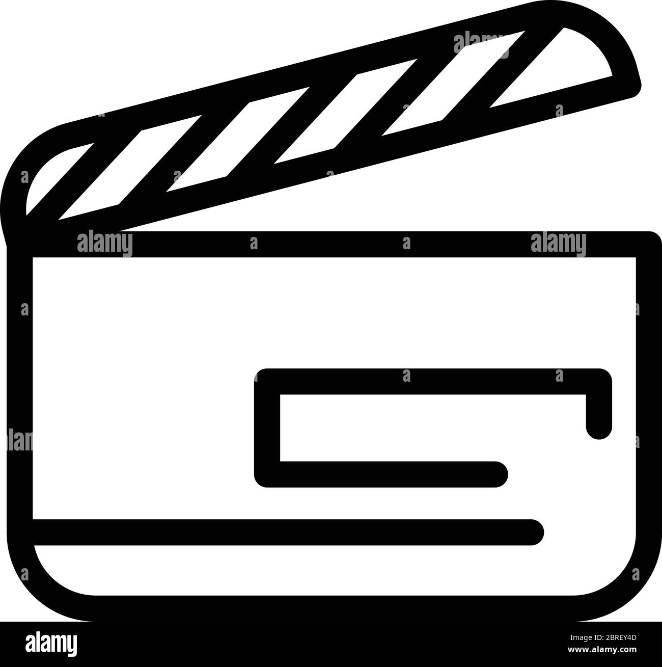 Movie clapper icon, outline style Stock Vector Image & Art - Alamy