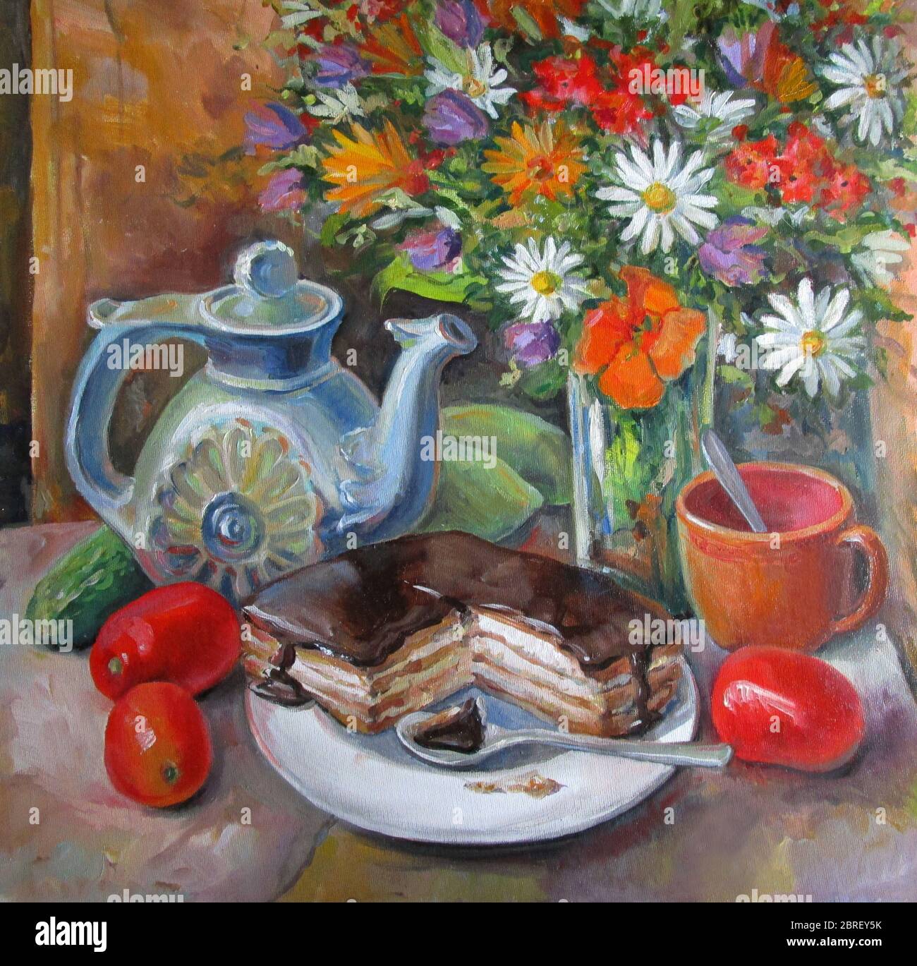 Still Life Painting Cake High Resolution Stock Photography and Images ...