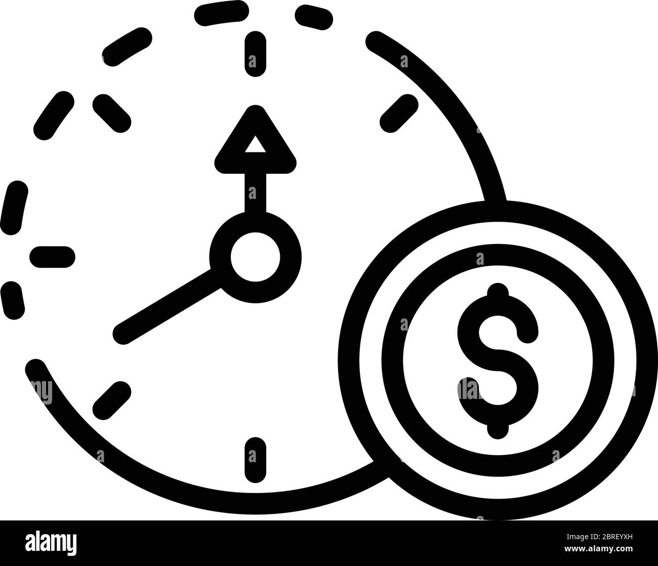 Time is money icon, outline style Stock Vector Image & Art - Alamy