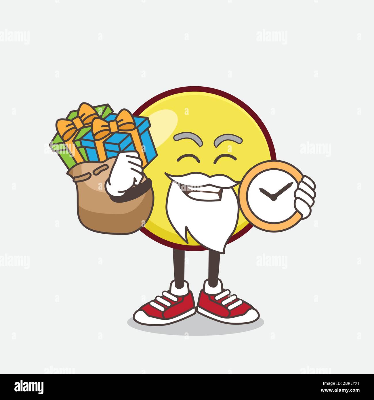 An illustration of Yellow Ball Emoticon cartoon mascot character having ...