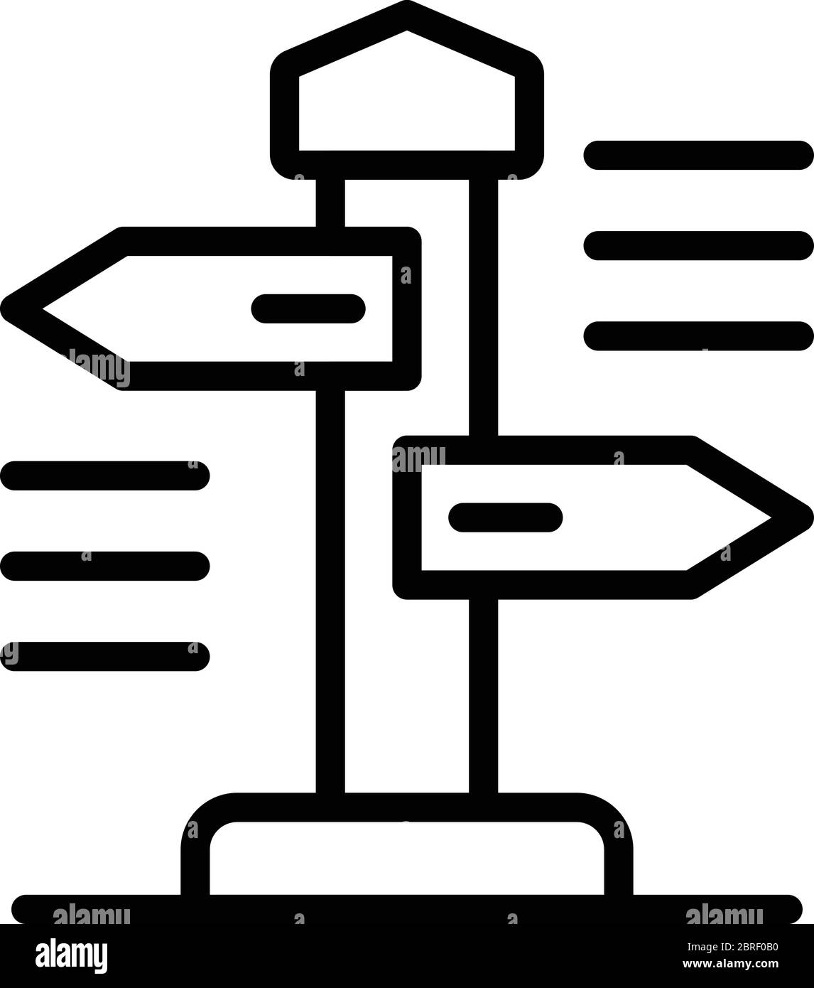 Eco wood direction pillar icon, outline style Stock Vector Image & Art ...