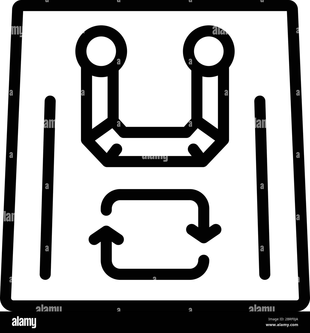 Paper car recycle symbol Black and White Stock Photos & Images - Alamy