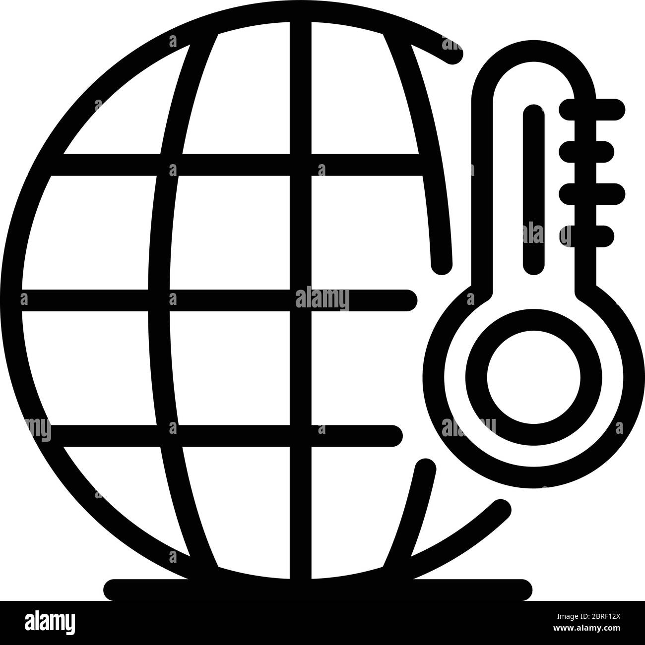 Global temperature world map Black and White Stock Photos & Images - Alamy