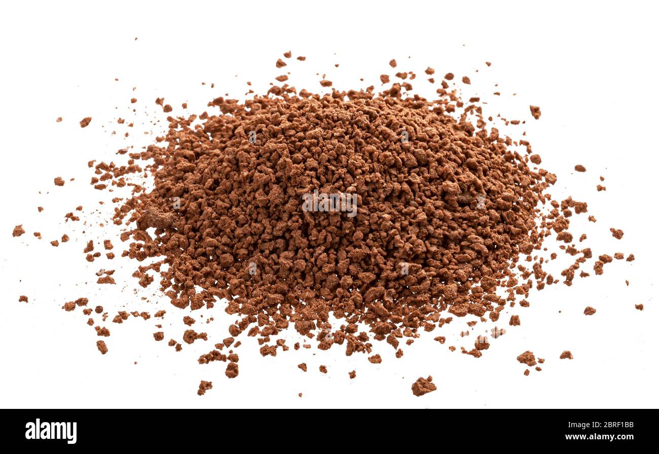 Pile of cocoa powder isolated on white background Stock Photo - Alamy