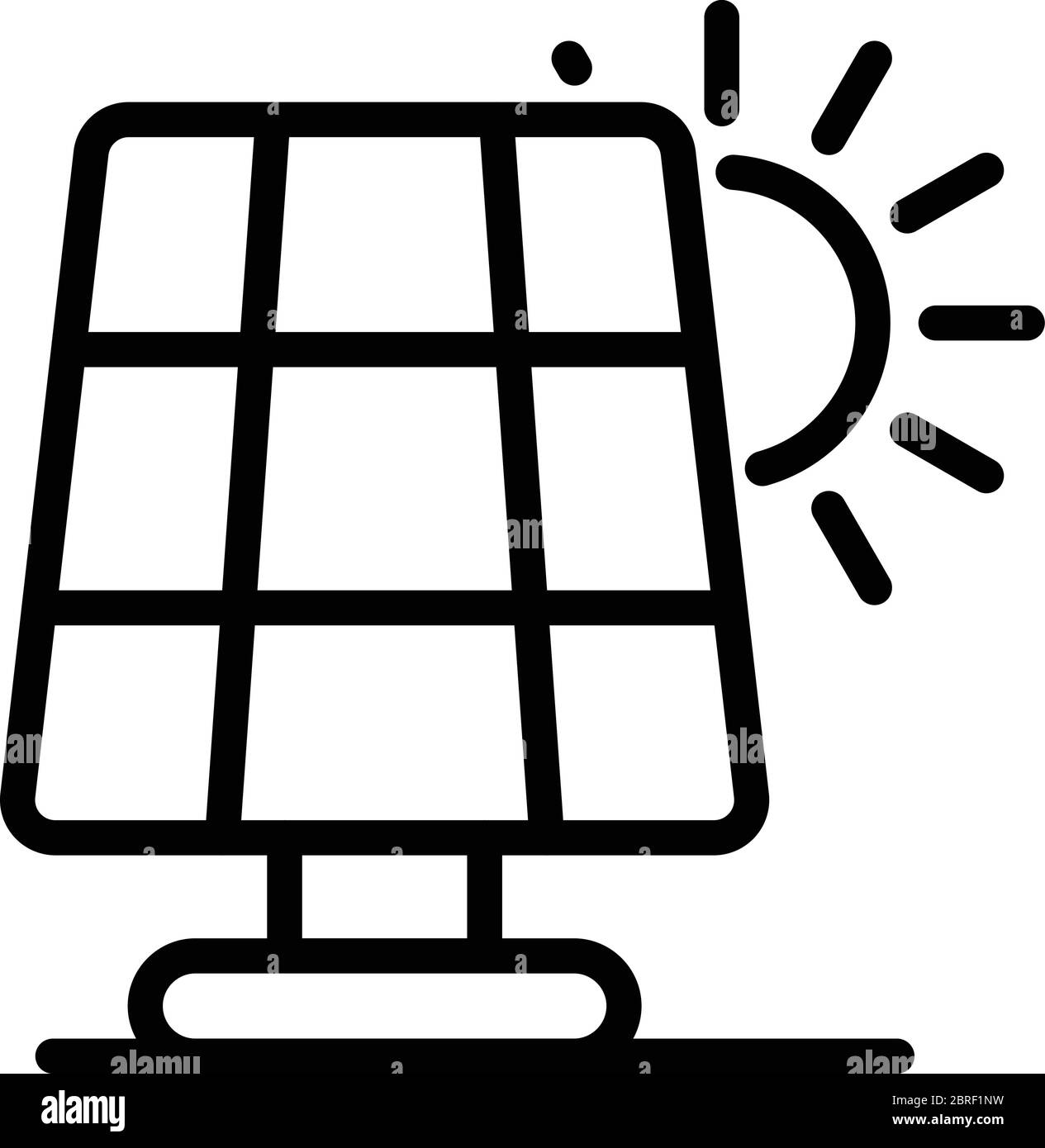 Solar panel icon, outline style Stock Vector Image & Art - Alamy