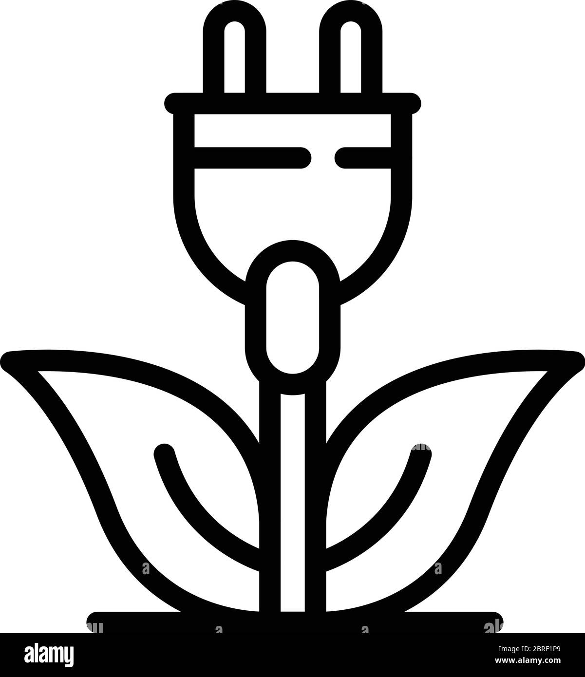 Eco plug icon, outline style Stock Vector Image & Art - Alamy