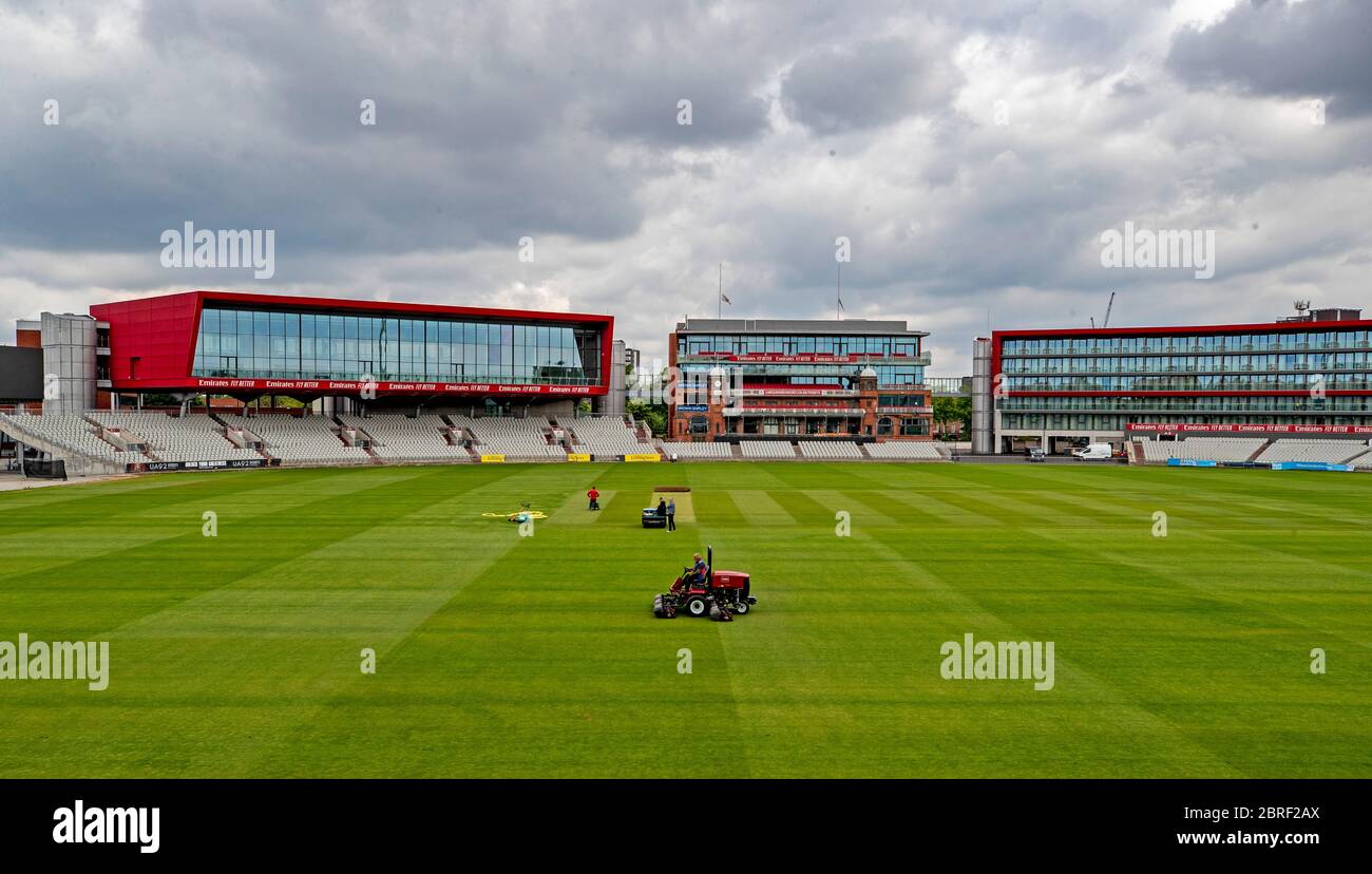 Head Groundsman Matt Merchant and his team work on the pitch at ...